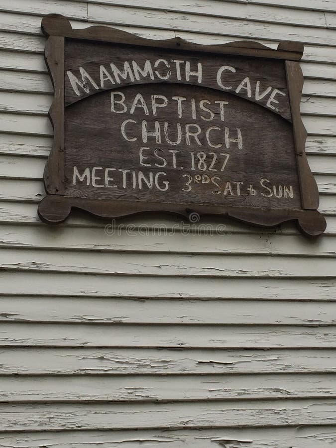 Mammoth cave church sign stock image. Image of sign, cave - 72364021