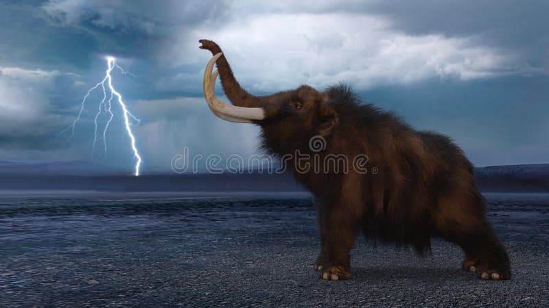 Mammoth stock image. Image of mammoth, creature, extinct - 98171797