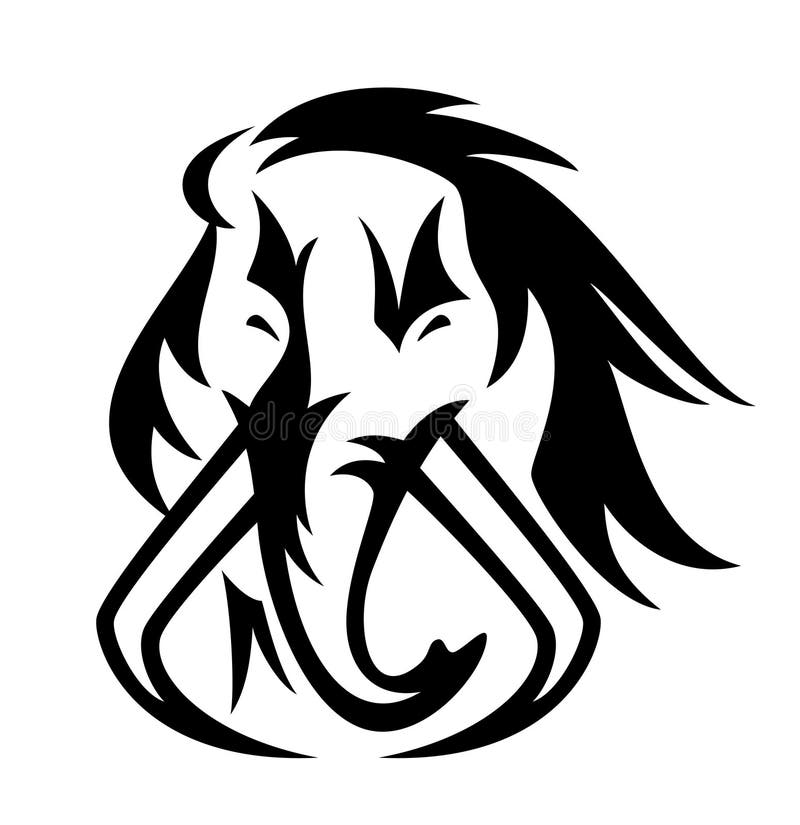 Mammoth en face stock vector. Illustration of stylized - 48770620