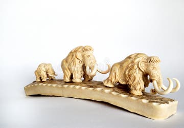 Mammoth family stock image. Image of blue, history, isolated - 6574295