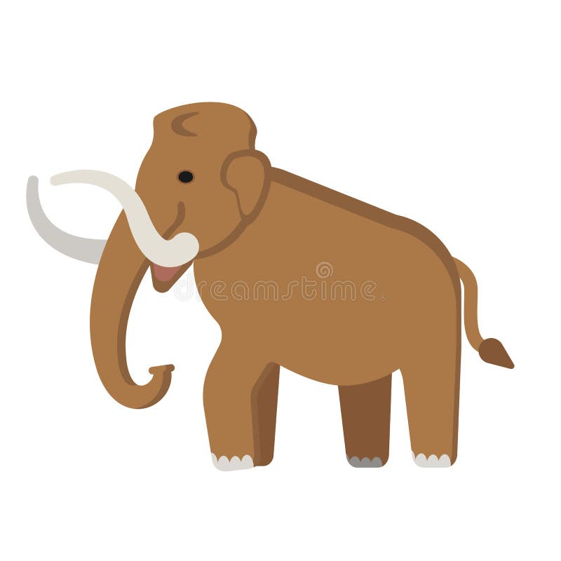 Mammoth Flat Illustration on White Stock Vector - Illustration of ...