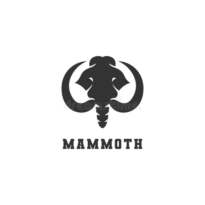 Mammoth Head Mascot Logo for the American Football Team Logo. Stock ...