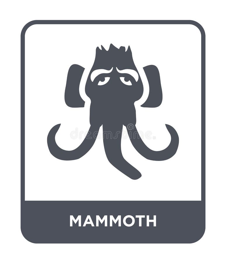 Mammoth Icon in Cartoon Style Isolated on White Background. Dinosaurs ...