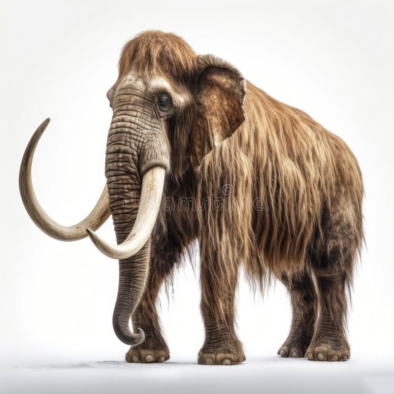 A Mammoth Seen from the Side Stock Photo - Illustration of majesty ...