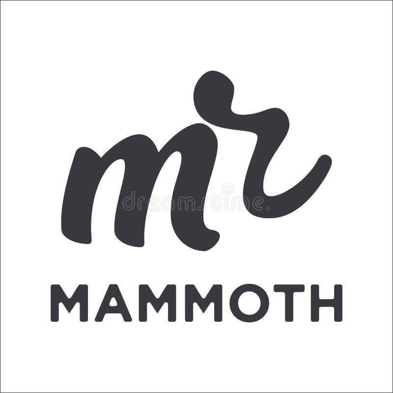 Mammoth Vector Logo from the Initials Stock Vector - Illustration of ...