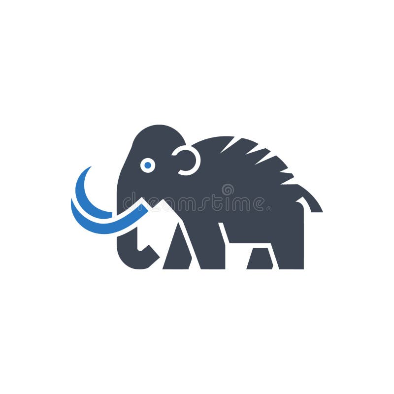 Mammoth walking icon stock vector. Illustration of walking - 373827589
