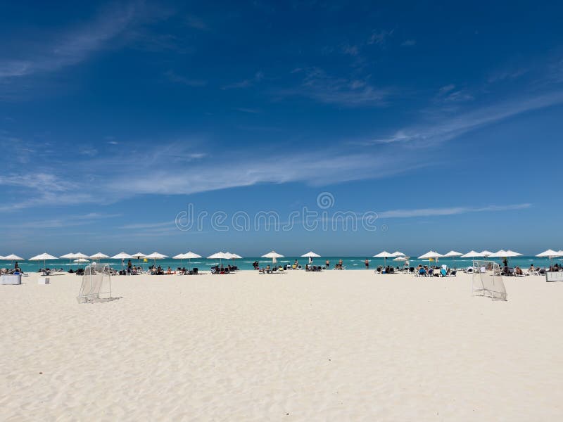Mamsha Saadiyat Soul Beach on a Spring Weekend in Abu Dhabi Editorial ...