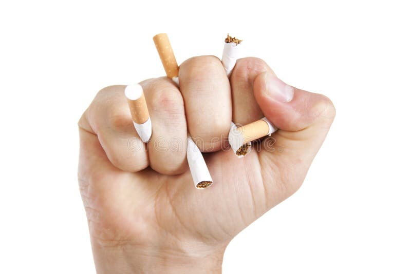 Manâ€™s Hand Crushing Cigarettes Stock Image - Image of stink, rehab ...