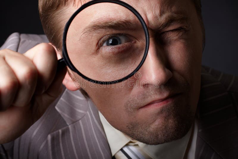 Man stock image. Image of magnifier, look, analyzing - 16857375