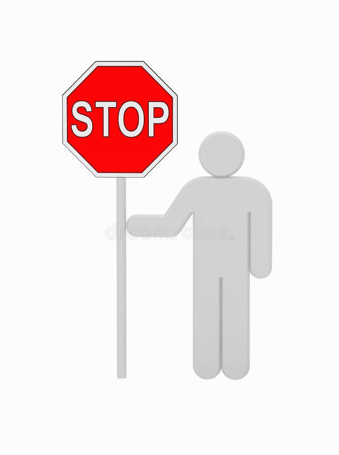 3d Man Stop Symbol Stock Illustrations – 1,556 3d Man Stop Symbol Stock ...