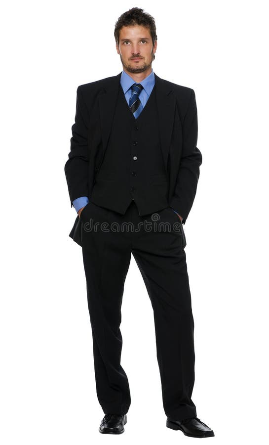 Faceless man in suit stock image. Image of boss, blue - 19857331