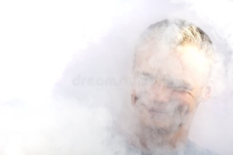 A man in abstract smoke stock photo. Image of luck, catcher - 83269152