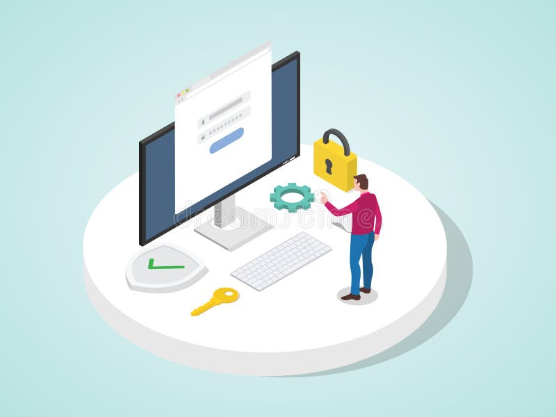 Man Access Application Log in with Password on Computer Protect ... Man Access Application Log in with Password on Computer Protect ...