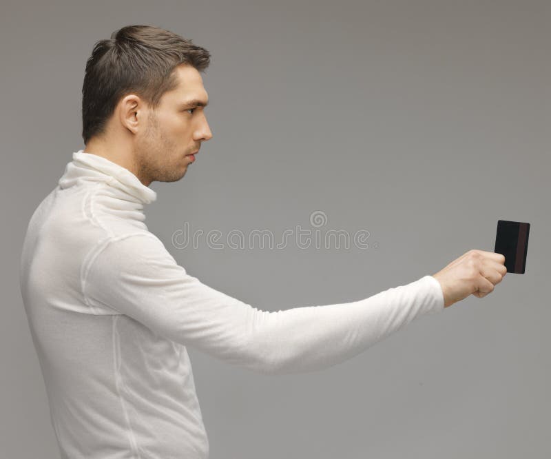 Man with access card stock image. Image of people, science - 36791555