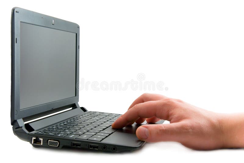 Man Acessing Data stock image. Image of buttons, notebook - 18964521