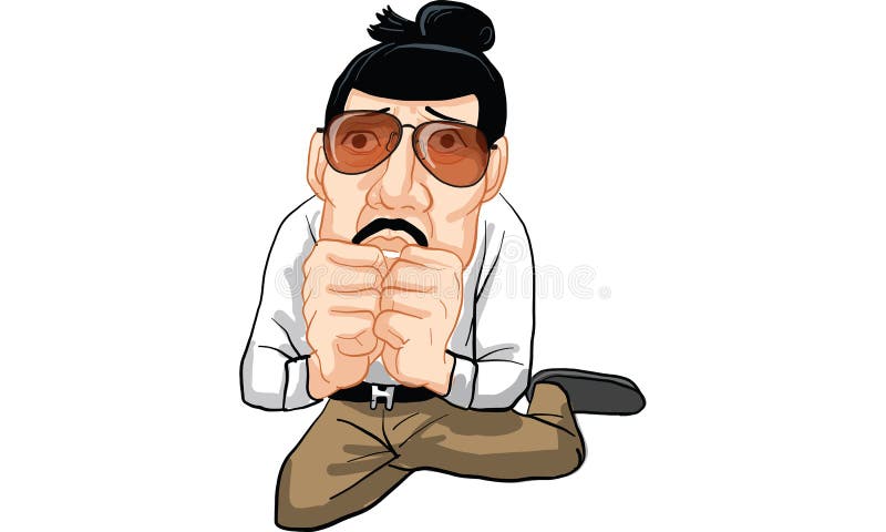 Man Action Cartoon, Line Sticker Vector Stock Vector - Illustration of ...