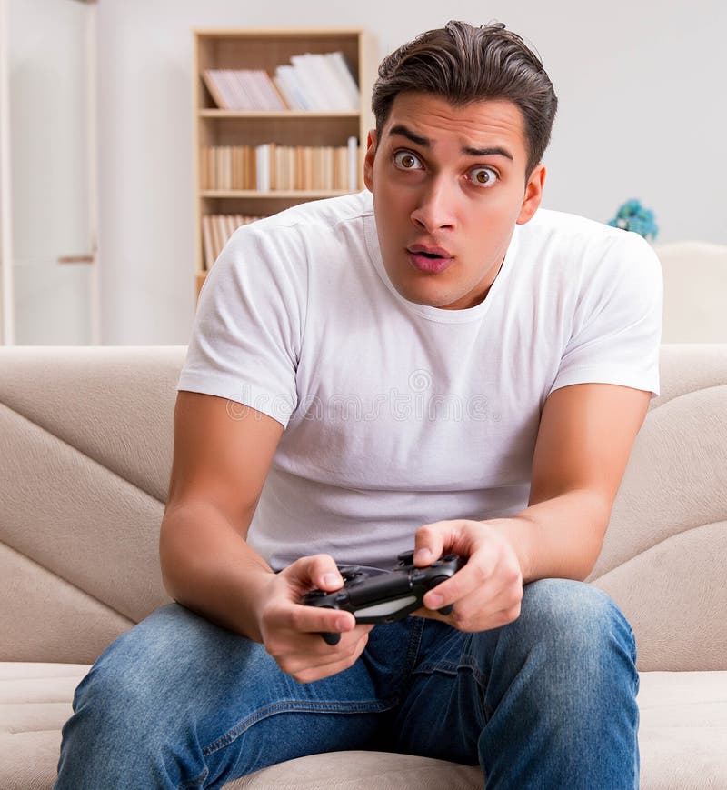 619 Man Addicted To Computer Games Stock Photos - Free & Royalty-Free ...