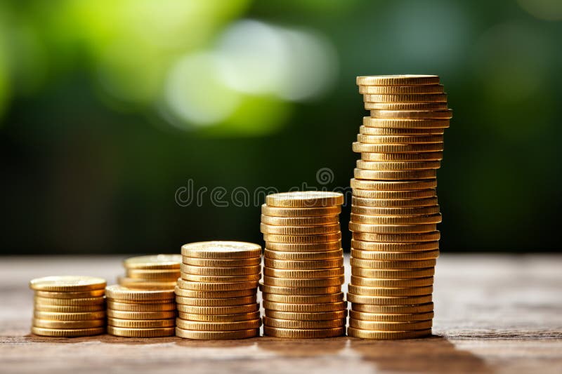 Man Adding More Money To Already Substantial Piles of Golden Coins ...