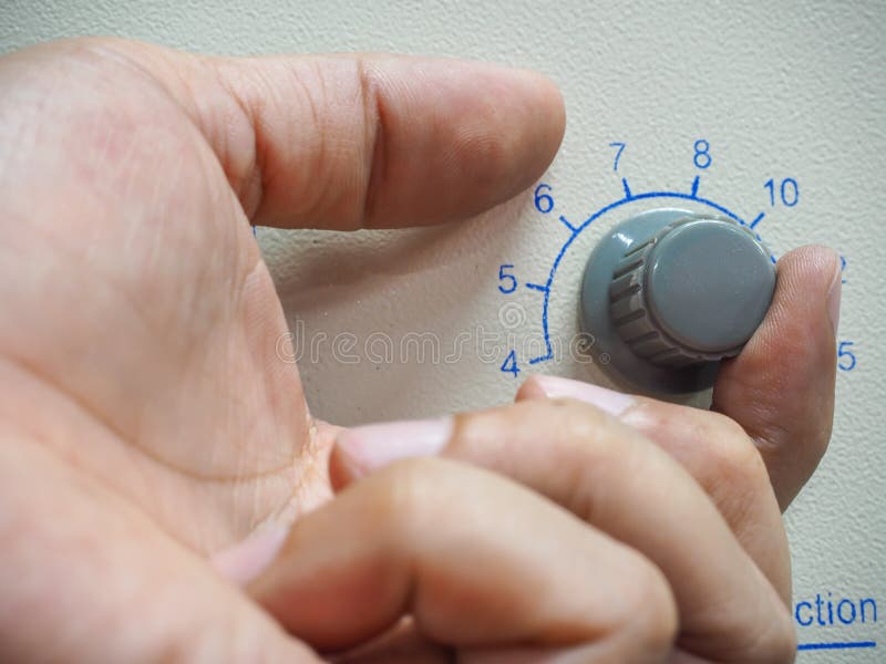 The Man Adjust Volume of Machine. Stock Image - Image of frame, plank ...