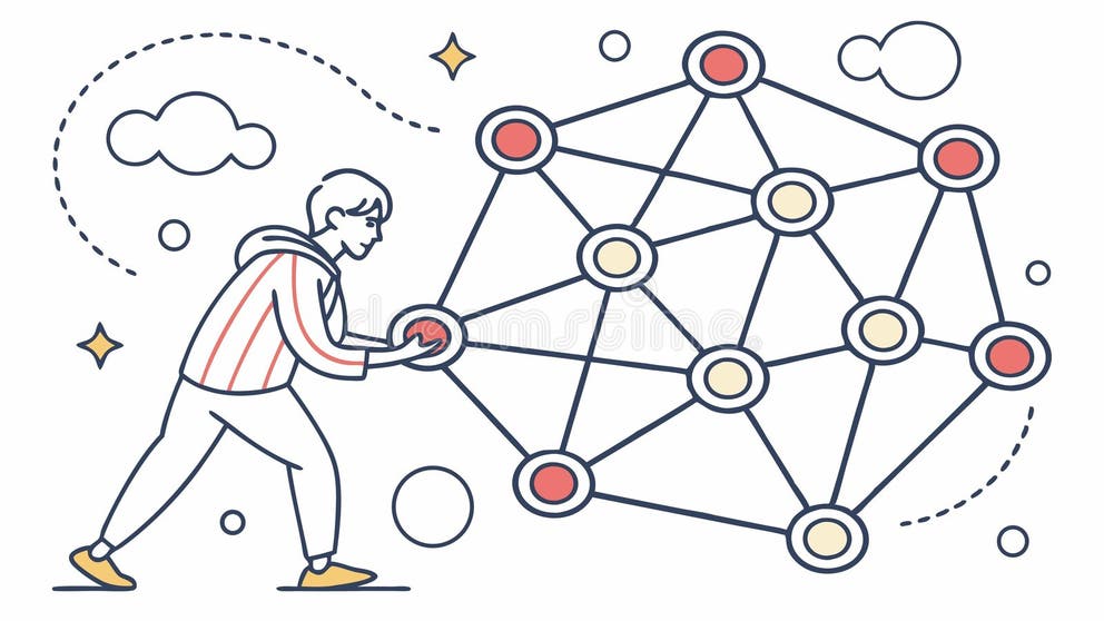 Man Adjusting Network Node, Connection Concept, Global Connectivity ...