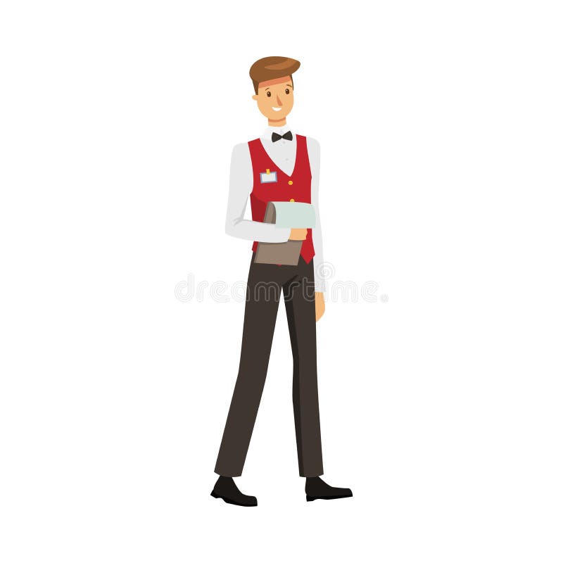 Man Administrator in Special Uniform with Documents Vector Illustration ...