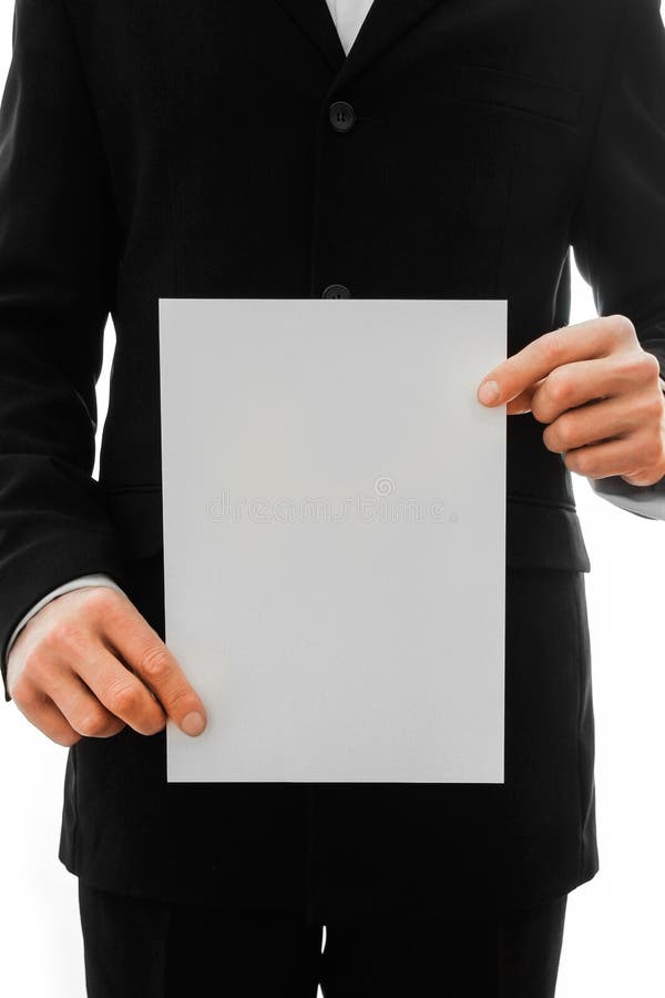 Man Advertising on a White Background Stock Image - Image of business ...