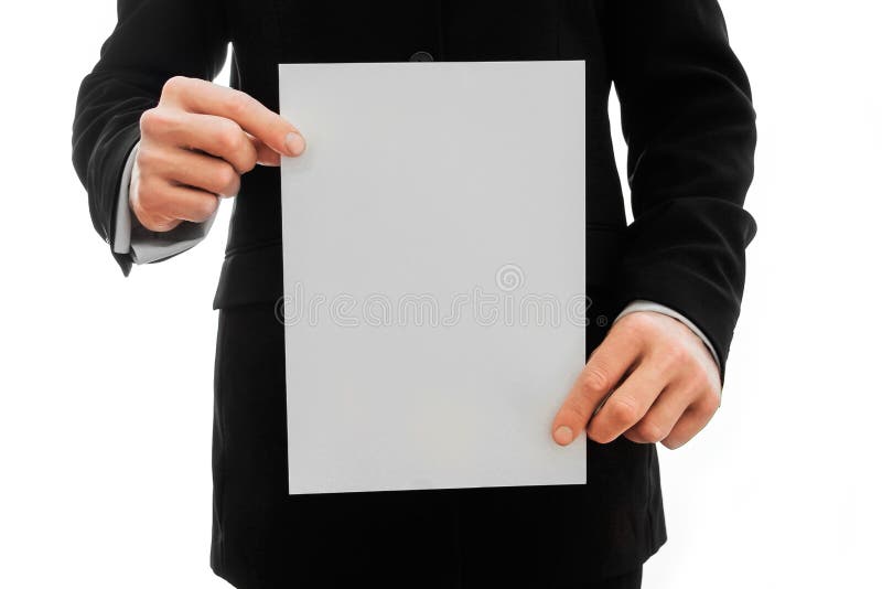 Man Advertising on a White Background Stock Photo - Image of sign ...
