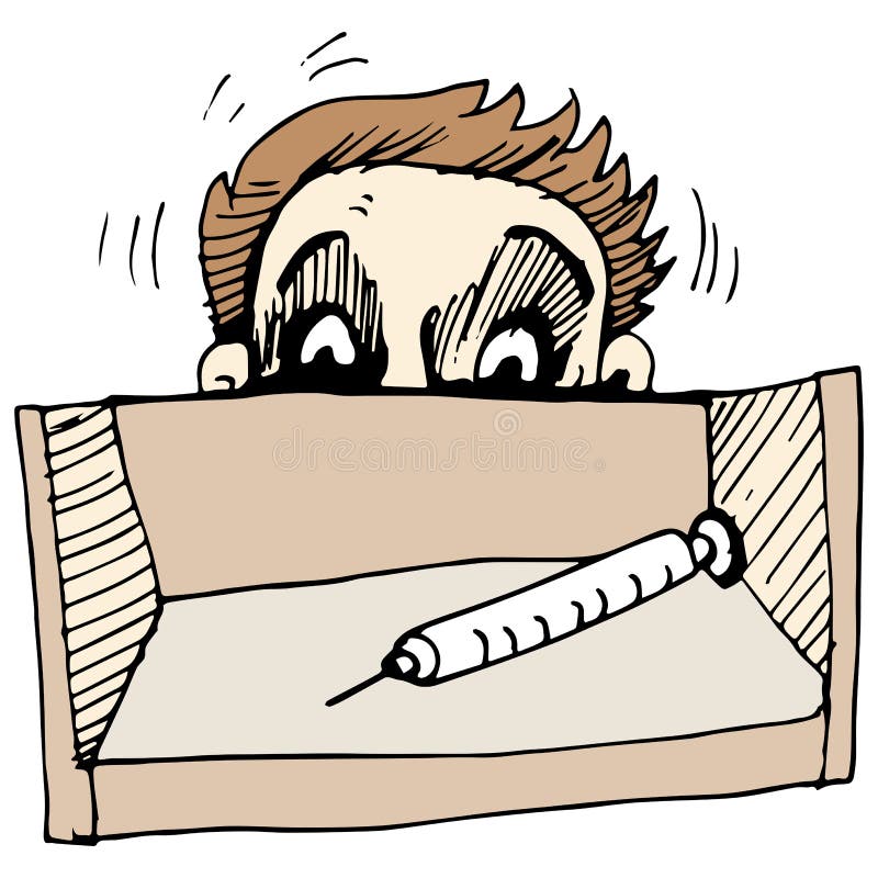 Man Afraid of Needle stock vector. Illustration of healthcare - 35156236