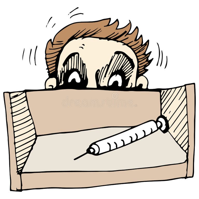 Man Afraid of Needle stock vector. Illustration of healthcare - 35156236