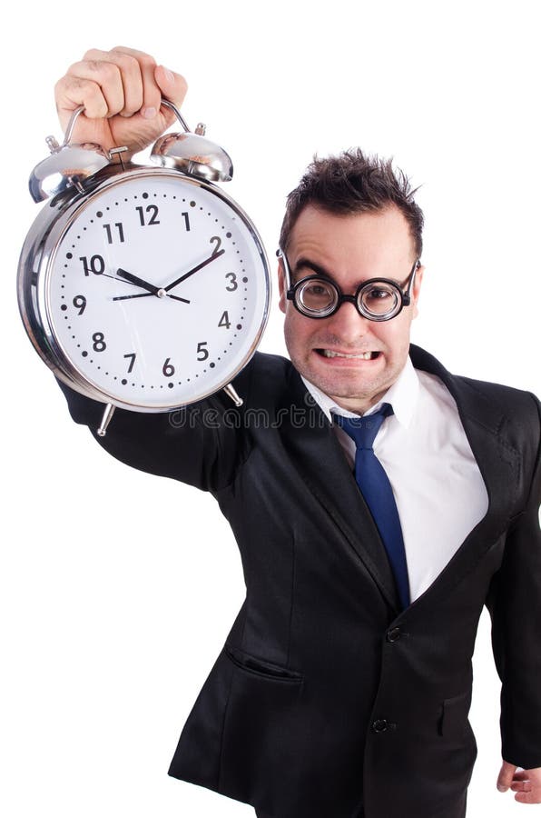 Man with alarm clock stock image. Image of corporate - 44544789
