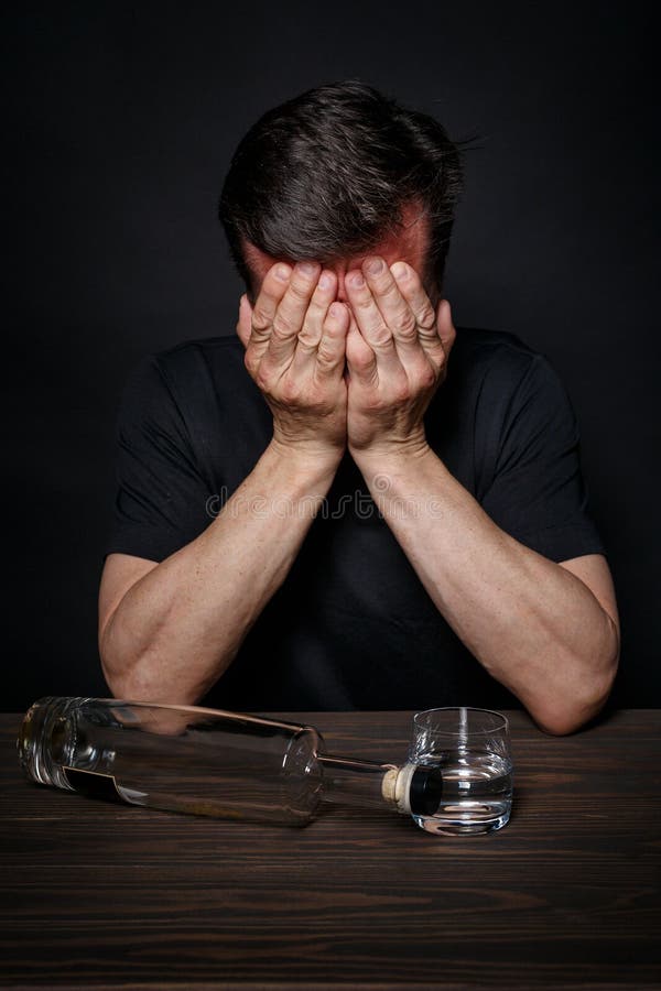 Man with an Alcohol Addiction Stock Photo - Image of detail, addiction ...