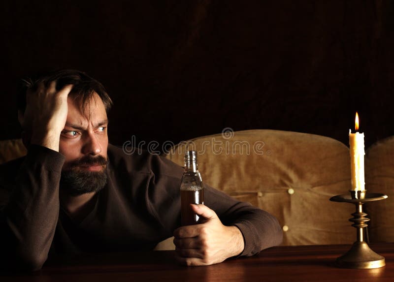 Man with alcohol stock photo. Image of caucasian, human - 53377430