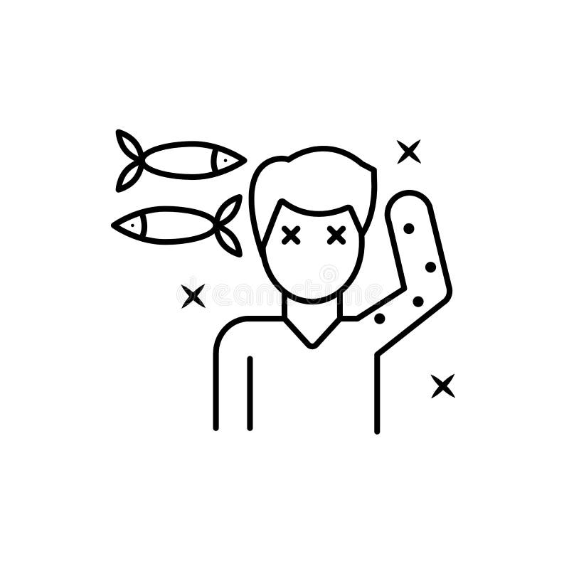 Man, Allergy, Fish Icon. Element of Allergy Icon Stock Illustration ...