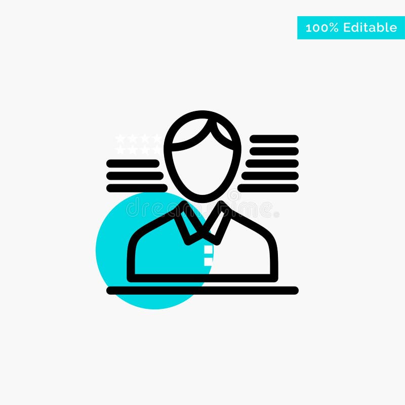 Man, American, Flag Turquoise Highlight Circle Point Vector Icon Stock ...