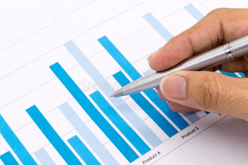 Man Analysis Business and Financial Report. Stock Image - Image of ...