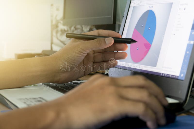 A Man Analyze Graphs for Work. Stock Image - Image of internet, fashion ...