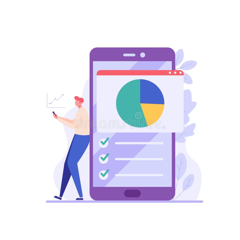 Man Analyzes Data on a Chart. Business Analysis. Concept of Big Data ...