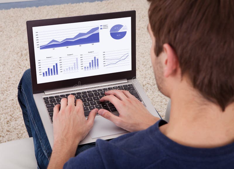 Man analyzing graph stock image. Image of casual, economics - 43870615