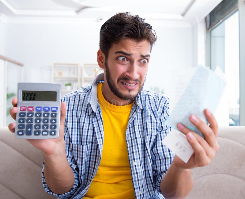 166 Shocked Man Looking Bills Stock Photos - Free & Royalty-Free Stock ...