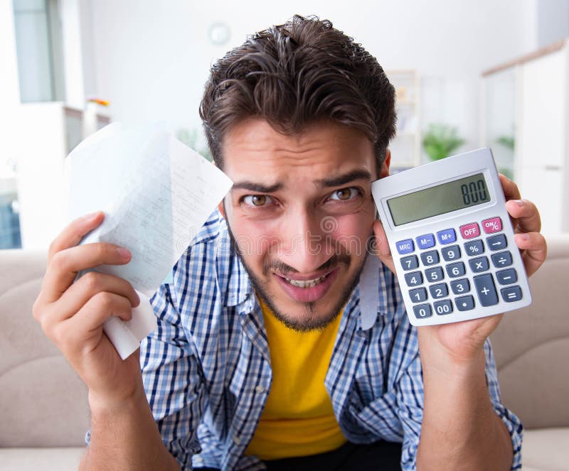 Man Angry at Bills he Needs To Pay Stock Image - Image of bill, looking ...