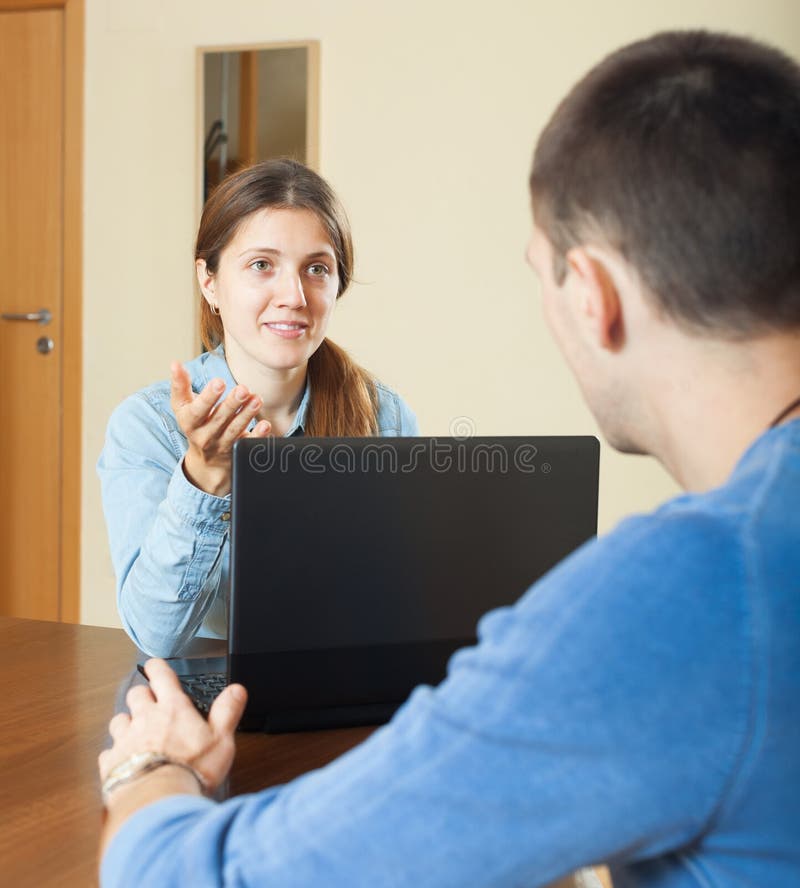 Man Answer Questions of Employee Stock Image - Image of problems ...
