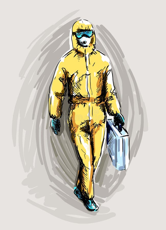 Man in Antiplague Suit. Man in a Plagueproof Suit Stock Vector ...