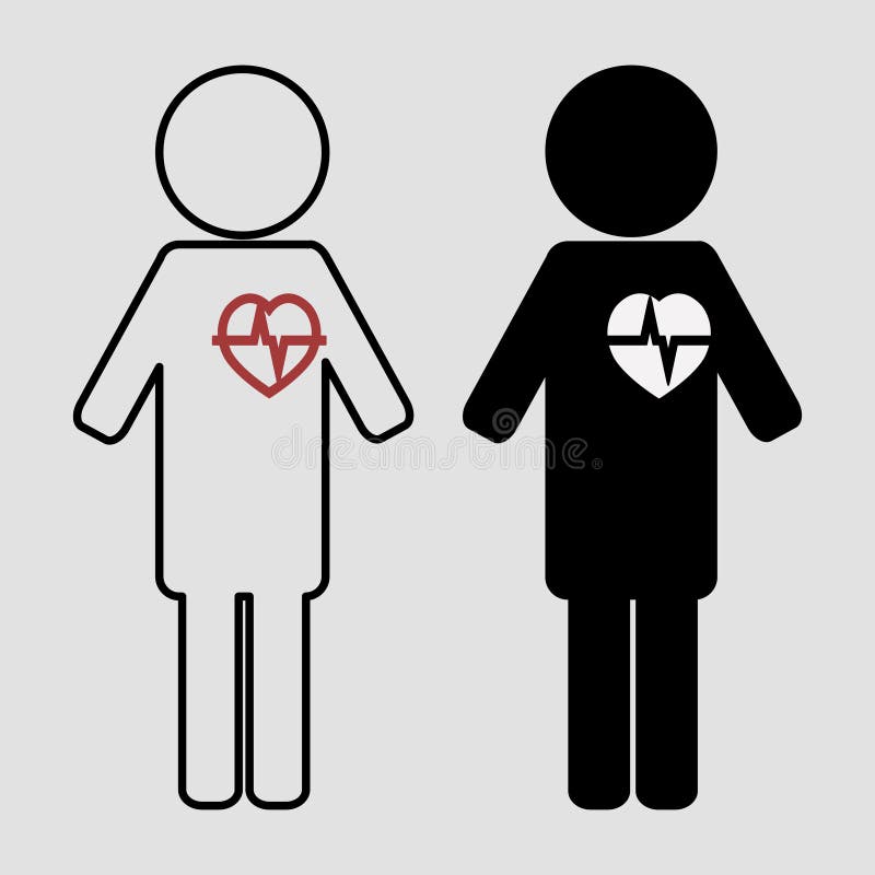 Stick Figure Heart Attack Stock Illustrations – 77 Stick Figure Heart ...