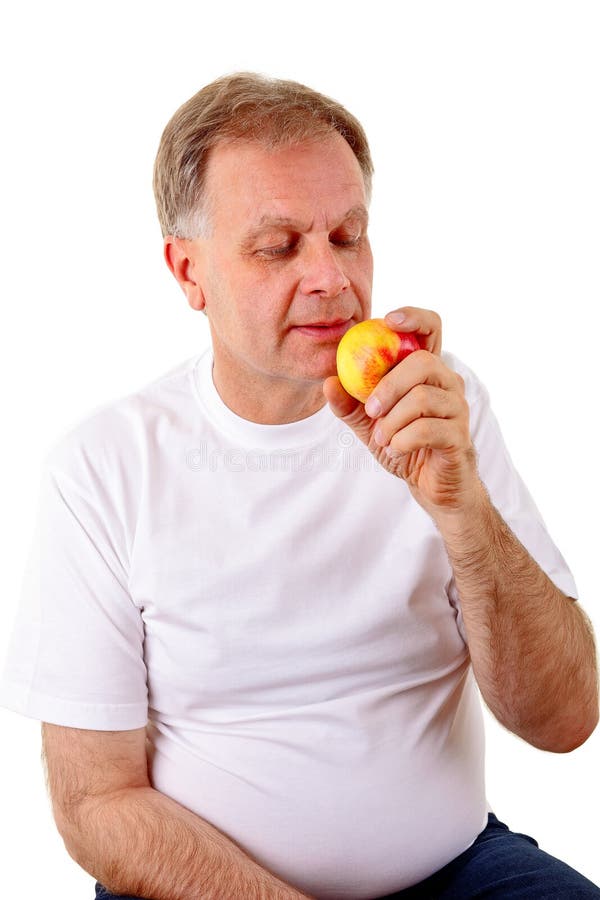 Man with an apple stock image. Image of fruit, diet, people - 32750055