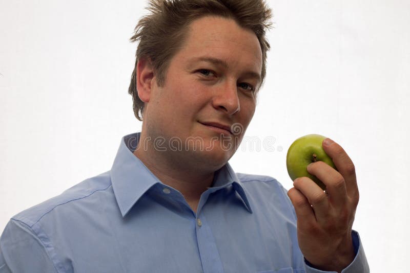 Man Apple stock photo. Image of nutrition, lunch, bite - 37432794