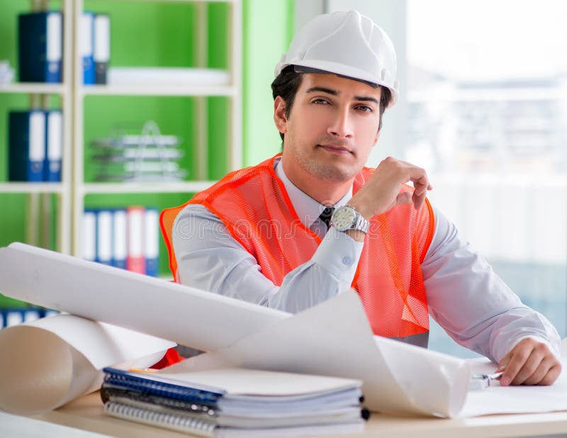 Man Architect Working on the Project Stock Photo - Image of businessman ...