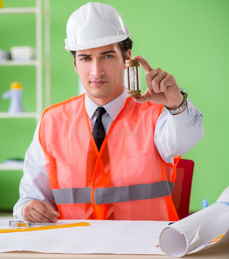 Man Architect Working on the Project Stock Image - Image of engineering ...