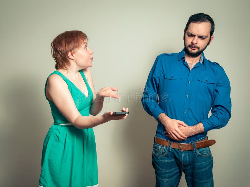 Man arguing with woman stock photo. Image of dress, conflict - 71185454