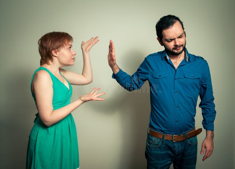 Man arguing with woman stock photo. Image of dress, conflict - 71185454
