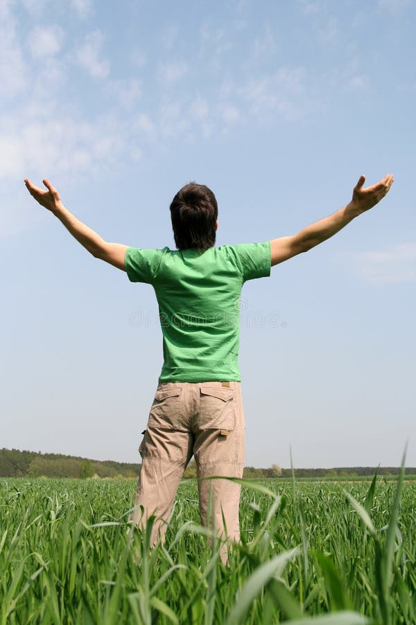 Man with Arms Outstretched stock image. Image of outstretched - 2336175